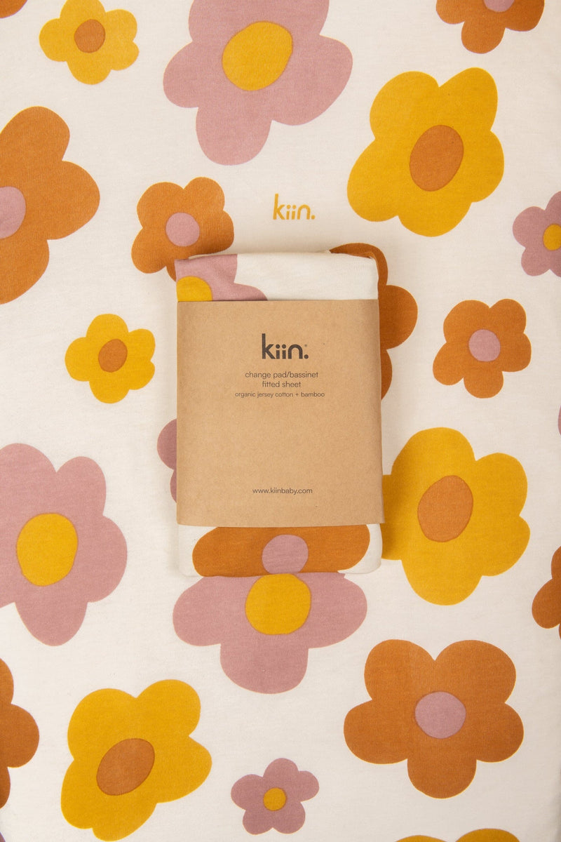 Organic Cot Sheet - Bloom - Kiin baby – Husk and Will