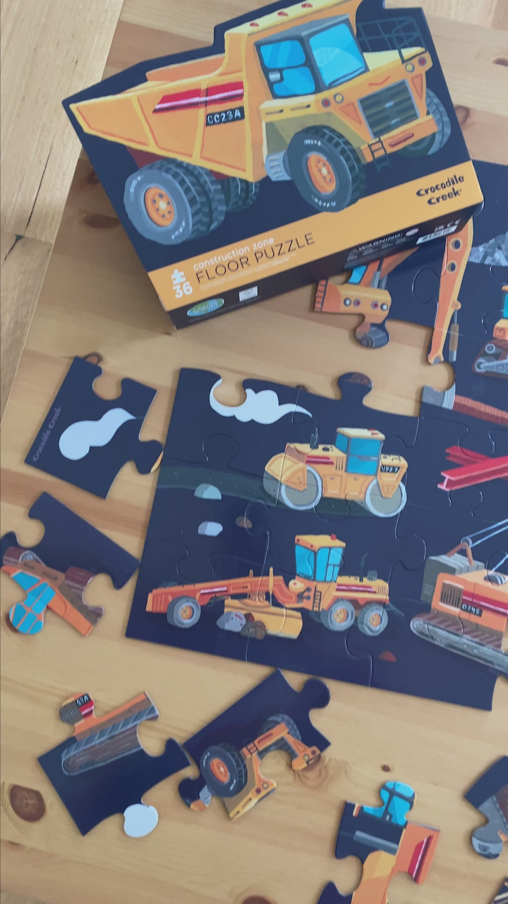 Classic Floor Puzzle - 36 pc - Construction Zone – Husk and Will