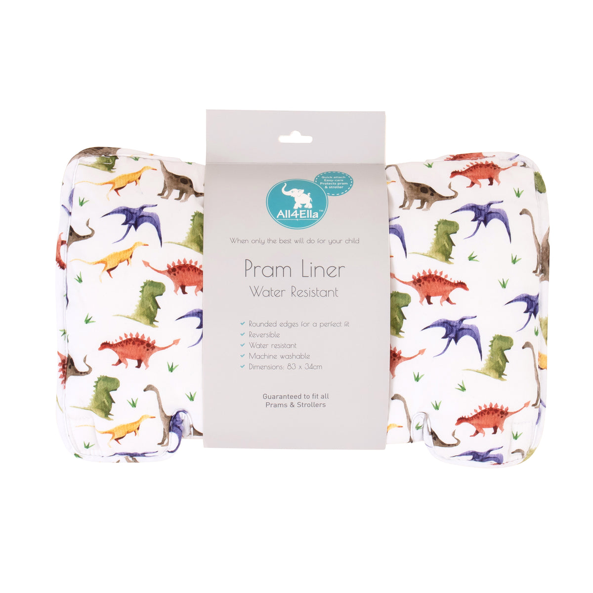 Pram Liner - Dino - All 4 Ella – Husk and Will