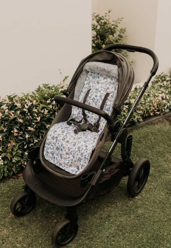 Cozy Fleece Pram Liner - Blue Paisley/Fleece – Husk and Will