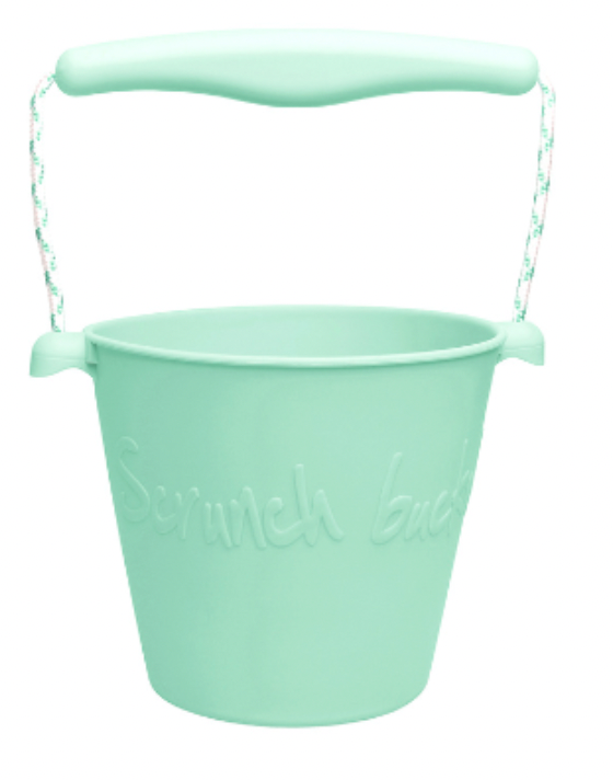 Scrunch Buckets - Spearmint | Silicone Beach Toys – Husk and Will